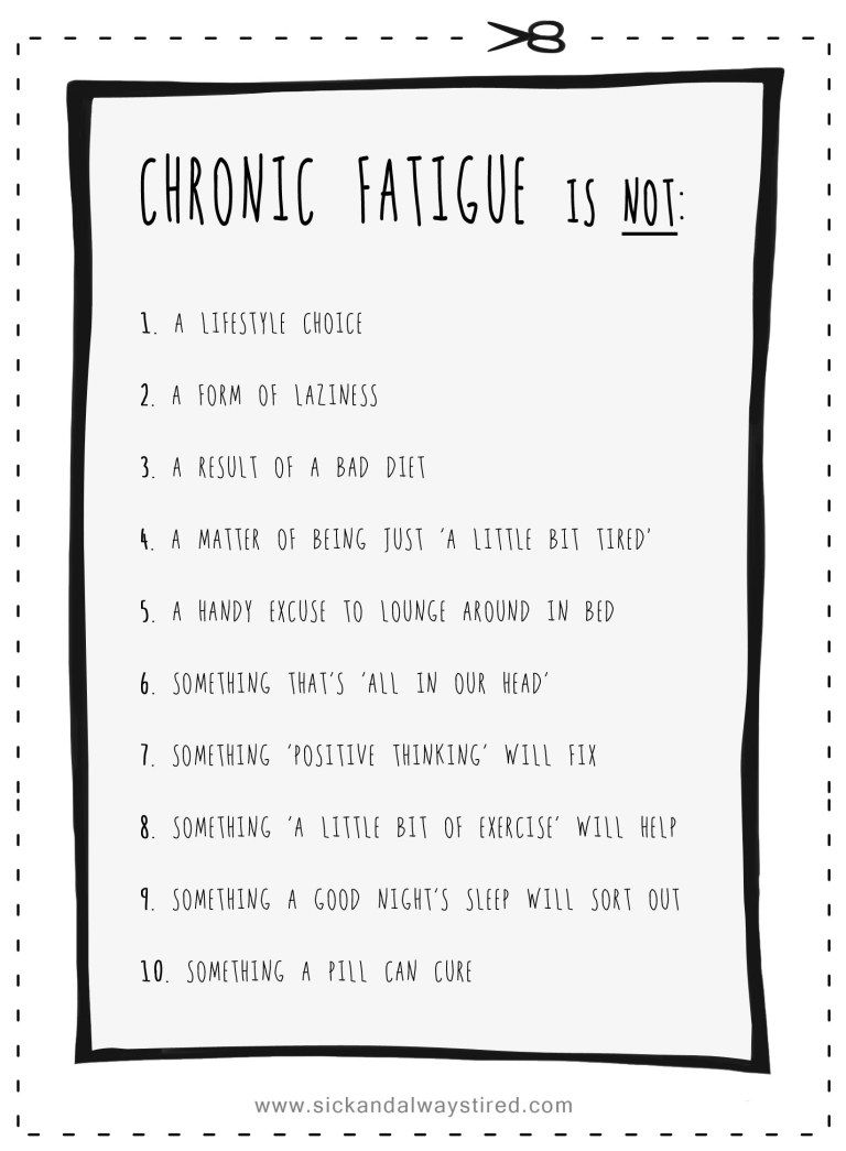 ‘Top 10’ things that chronic fatigue ISN’T | Sick and Always Tired